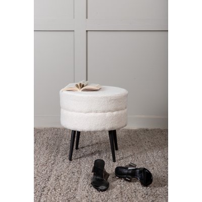 Mariana sittpuff - Vit teddy - 890 kr - Sittpuffar - Trendrum.se