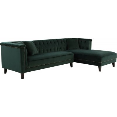 Canapé avec divan en velours vert - Bellas - Canapés avec divan ...