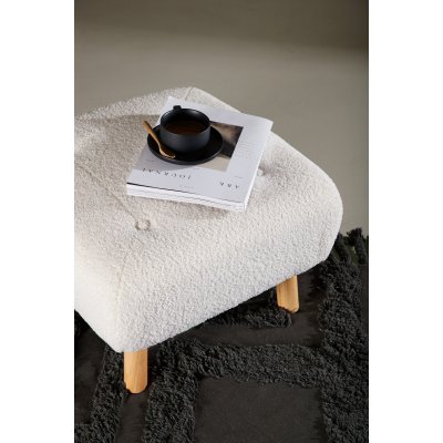 Salina sittpuff - Vit teddy - 1090 kr - Fotpallar - Trendrum.se