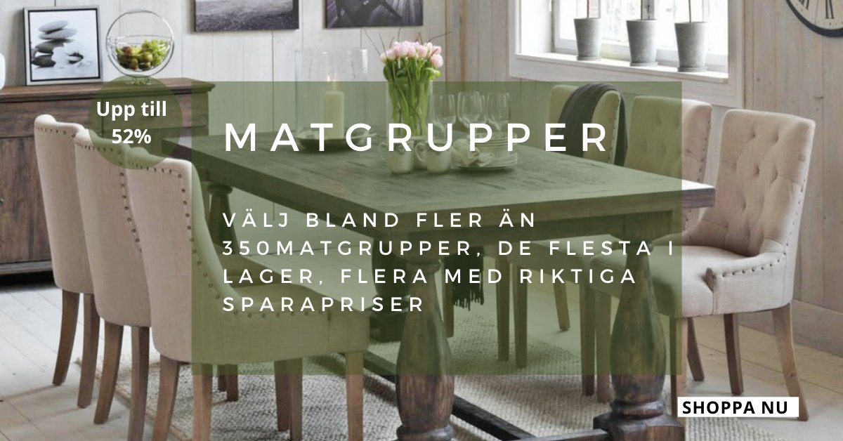 Köp billiga matgrupper & matsalsgrupper online från Trendrum